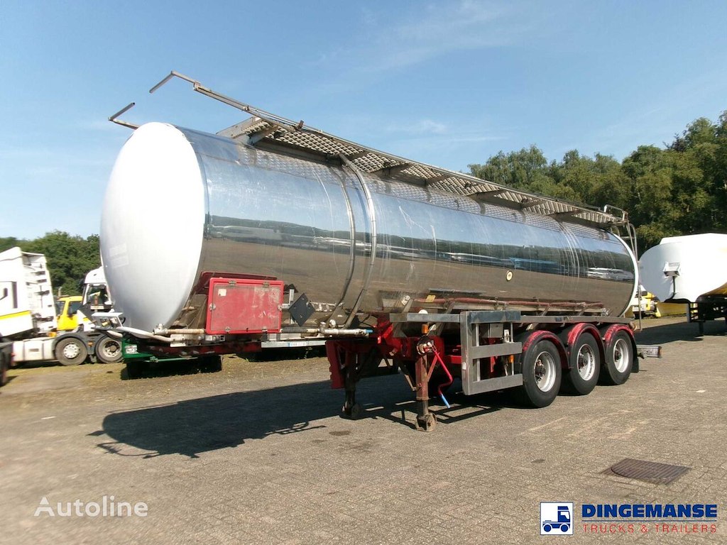 Crane Fruehauf Chemical ACID Rubber tank inox 30 m3 / 1 comp cisterna za prevoz hemikalija