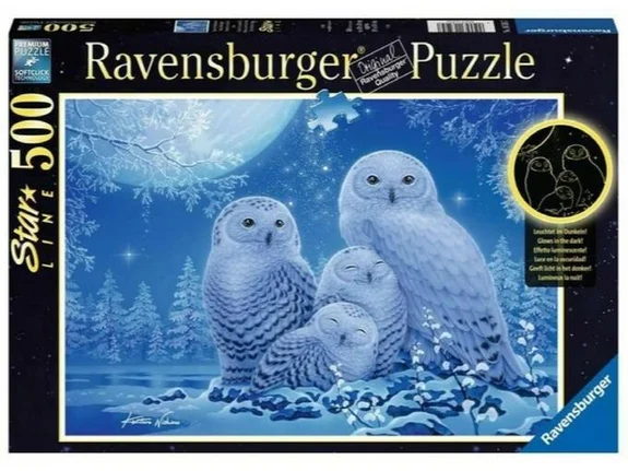 Ravensburger puzzle (slagalice) - Sove na mesečini