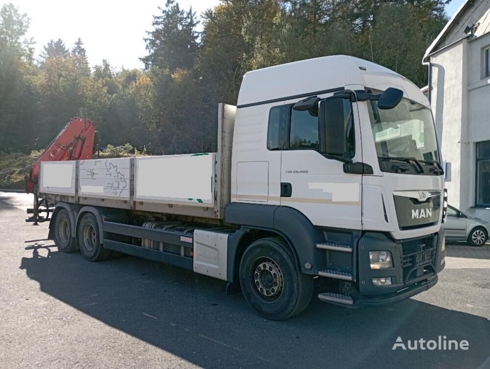 MAN TGX 26.480 hydr.ruka kamion s ravnom platformom