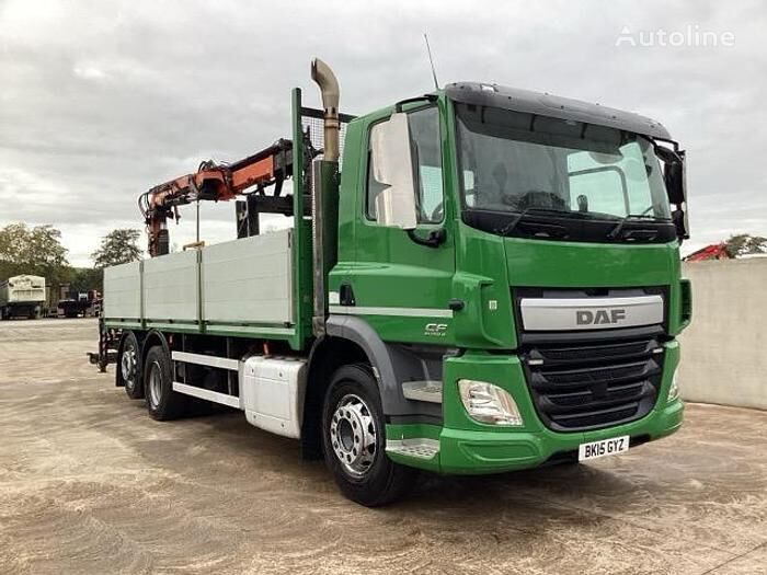 DAF CF330 6x2 Dropside & Crane kamion s ravnom platformom