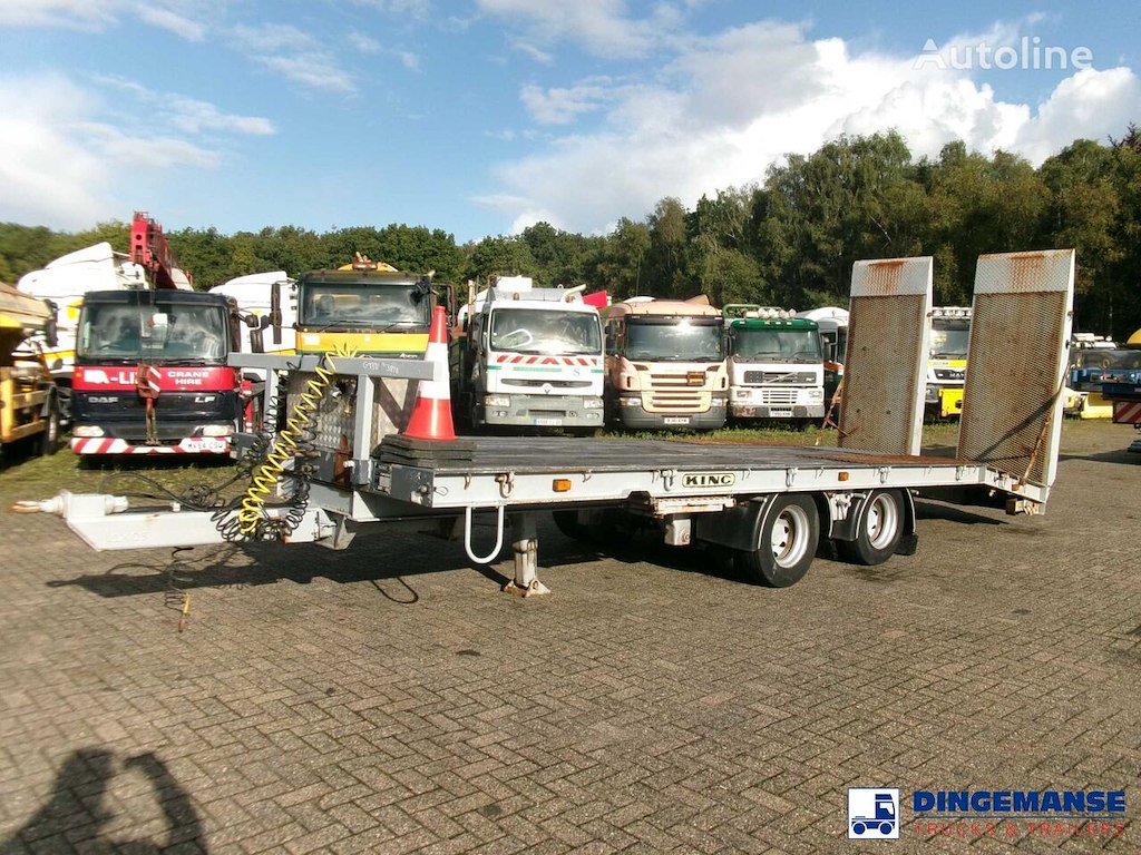 King 2-axle platform drawbar trailer 14t + ramps prikolica platforma