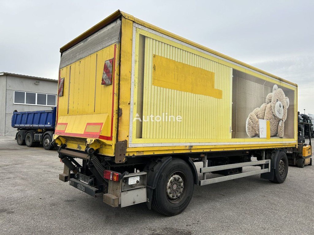 Saxas Andere Saxas, Anhängewagen Kofferaufbau mit Hebebühne prikolica furgon