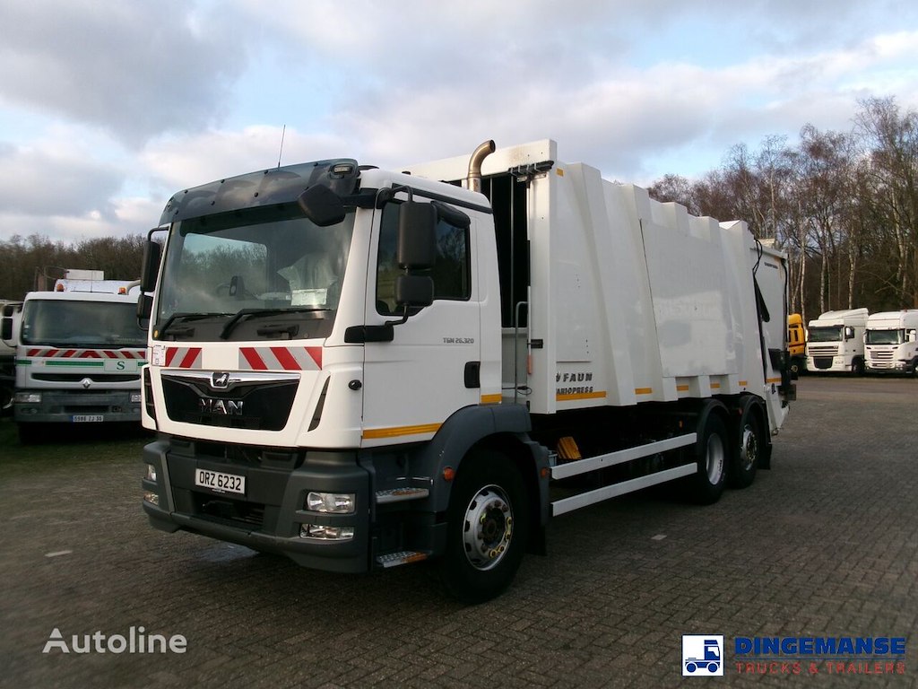 MAN TGM 26.320 6X2 Euro 6 RHD Faun refuse truck kamion za smeće