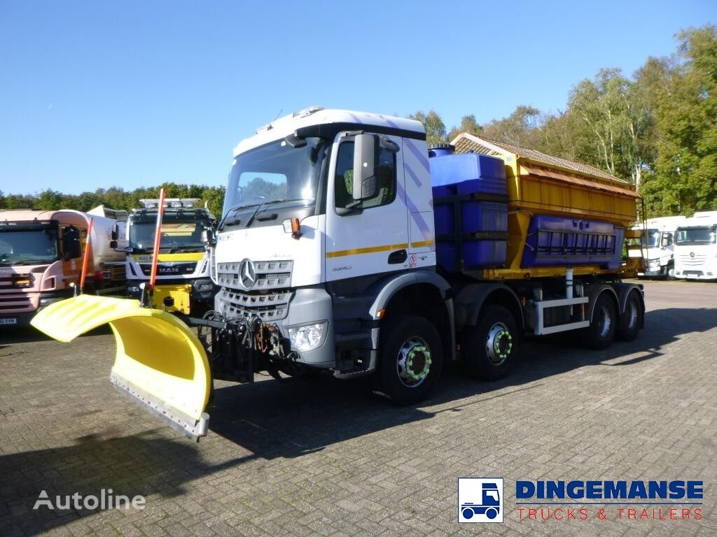 Mercedes-Benz Arocs 3240 8x4 RHD Schmidt snow plough / gritter masina za ciscenje snijega