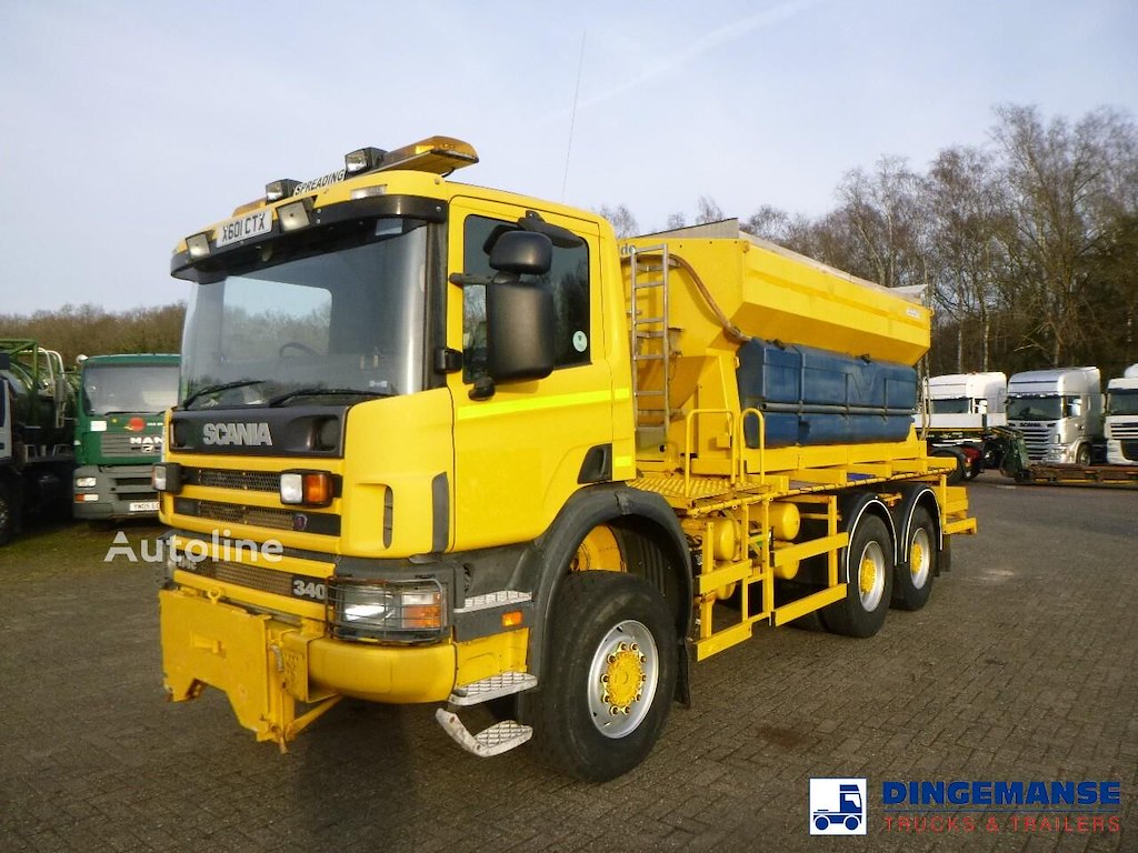 Scania P114-340 CB 6X6 RHD gritter / snow plough rasipač peska