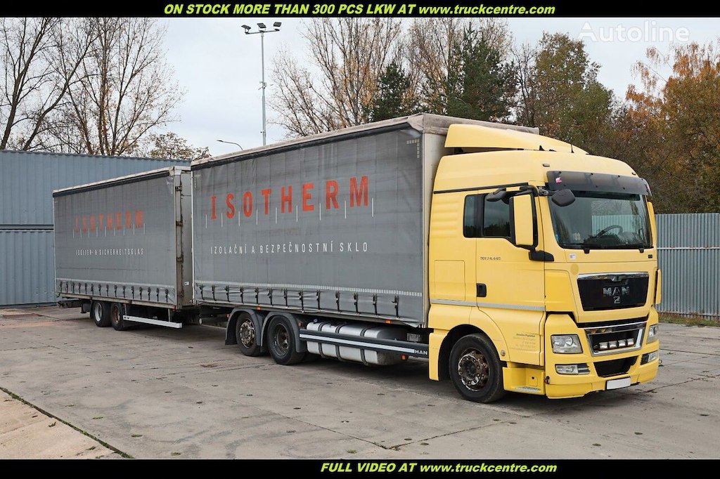 MAN TGX 24.440, EURO 5EEV, RETARDER+TRAILER HIPOCAR kamion sa klizna zavesa cerada + prikolica sa kliznom ceradom