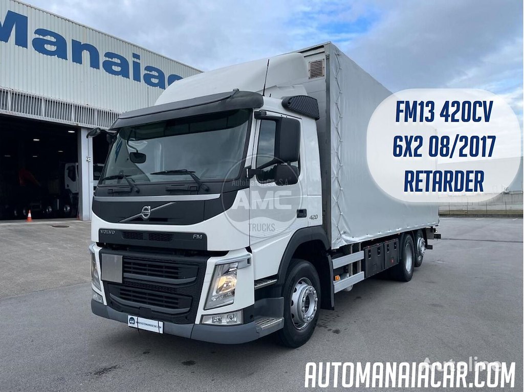 Volvo FM13 420 EURO6 6X2 CORTINAS E TETO DESLIZANTES 2017 359.000 KM kamion sa klizna zavesa cerada