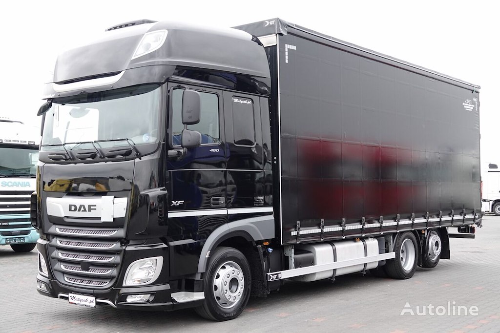 DAF XF 480 / 6x2 / FIRANKA - 7,7 m / 60 m3 / I-PARK COOL/ oś podnosz kamion sa klizna zavesa cerada