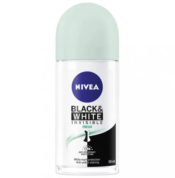 NIVEA Ženski dezodorans Roll On Black & White Invisible Fresh, 50ml