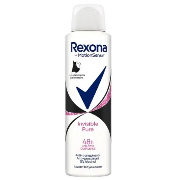 Rexona Ženski dezodorans Invisible Pure, 150ml