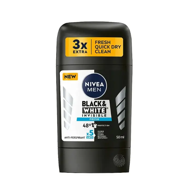 NIVEA Men dezodorans u stiku Black & White Fresh, 50ml