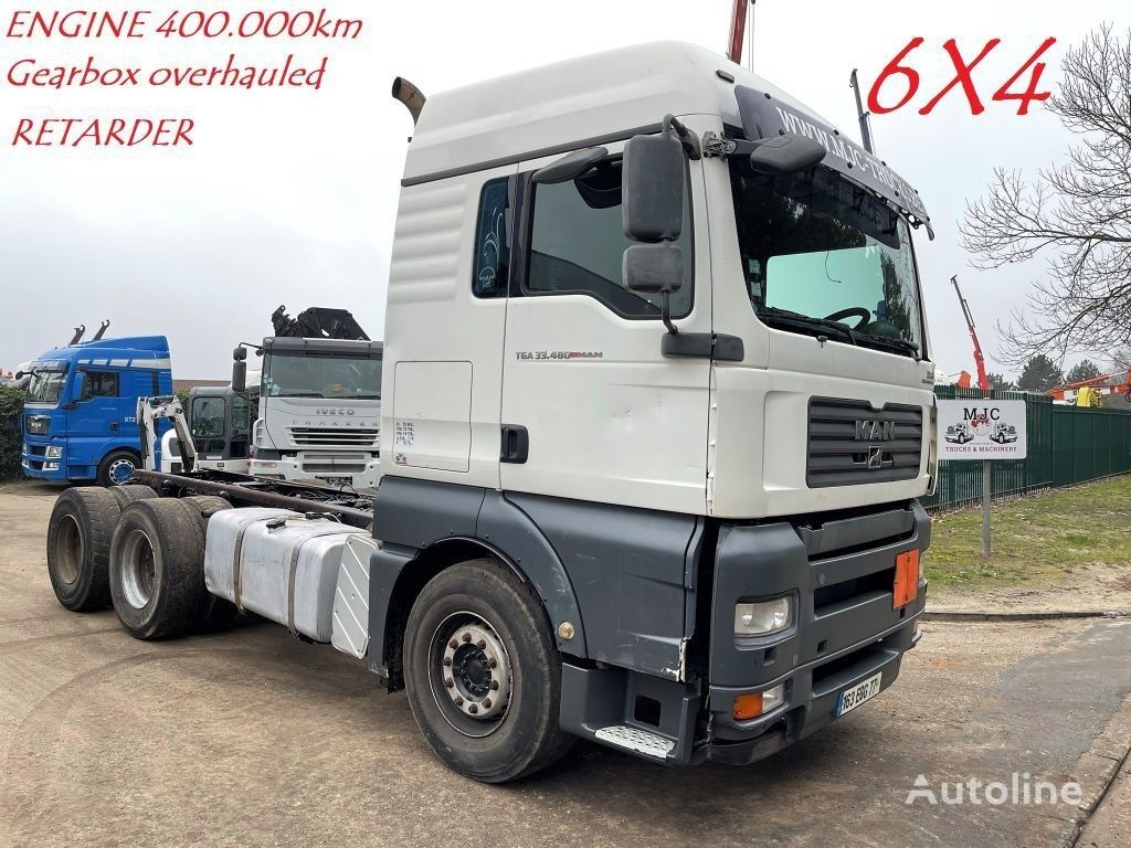 MAN TGA 33.480 6x4 MANUAL GEARBOX ZF - RETARDER - 13T AXLES - EURO 4 kamion šasija