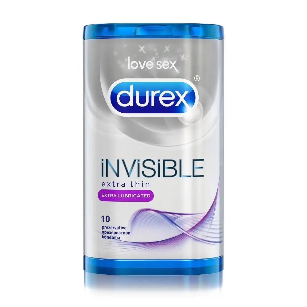 DUREX Invisible lubricated prezervativ, 10 komada