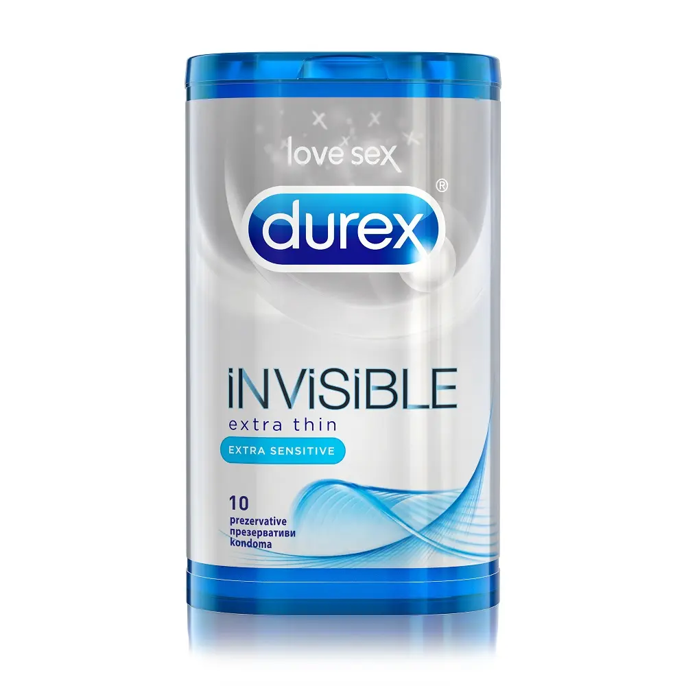 DUREX Invisible sensitive prezervativ, 10 komda