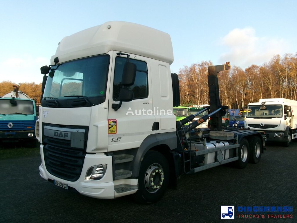 DAF D.A.F. CF 460 6x2 Euro 6 Hyva container hook 20 t kamion rol kiper