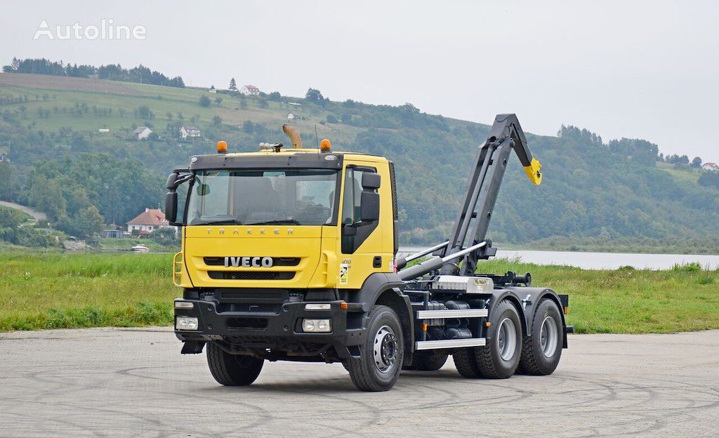 IVECO TRAKKER 410 * ABROLLKIPPER * 6x4 * TOPZUSTAND kamion rol kiper