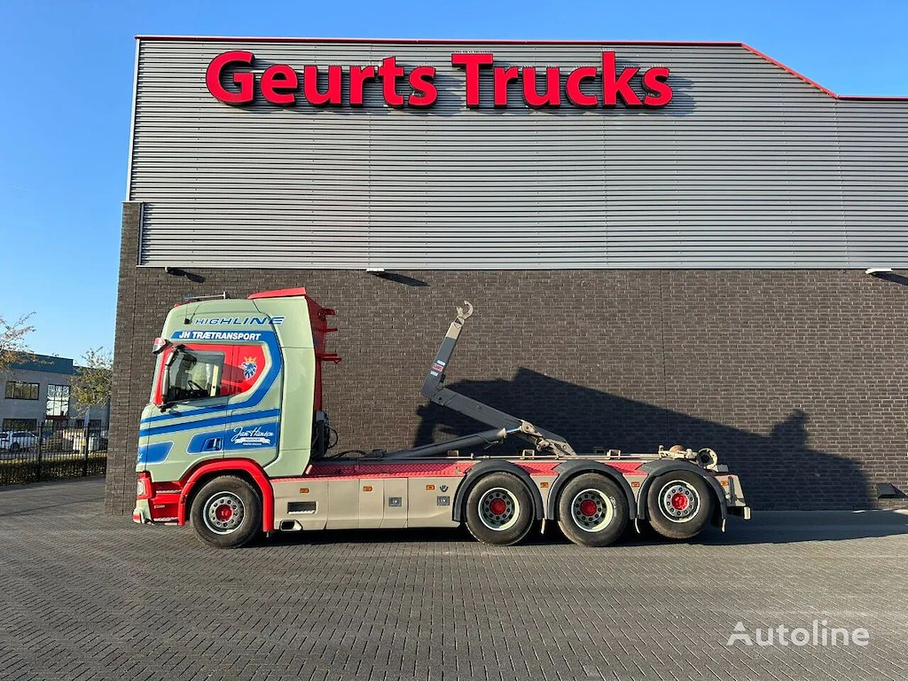 Scania R580 V8 NGS 8X4/6 TRIDEM + HIAB ULT 21.S610 HAAKARMSYSTEEM/ABROL kamion rol kiper