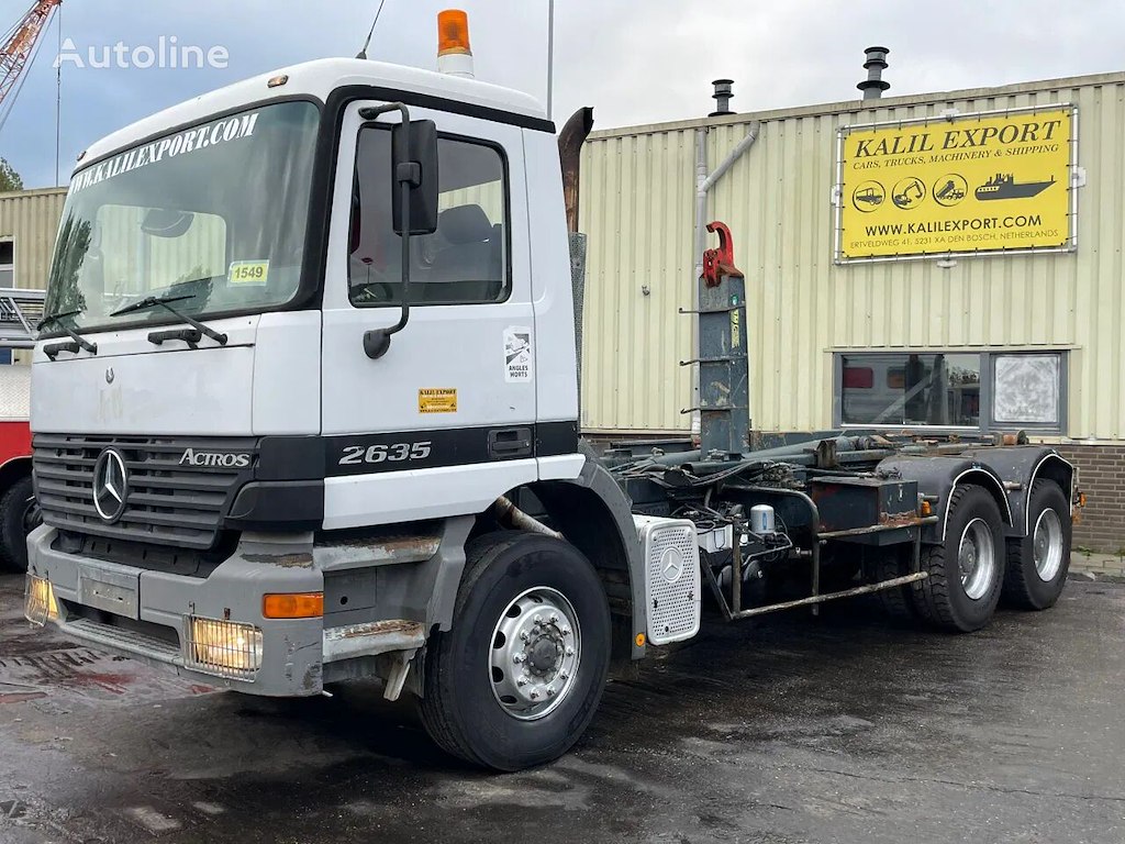 Mercedes-Benz Actros 2635 Hook 6x4 V6 Manual Gearbox Full Steel Big Axle's Goo kamion rol kiper