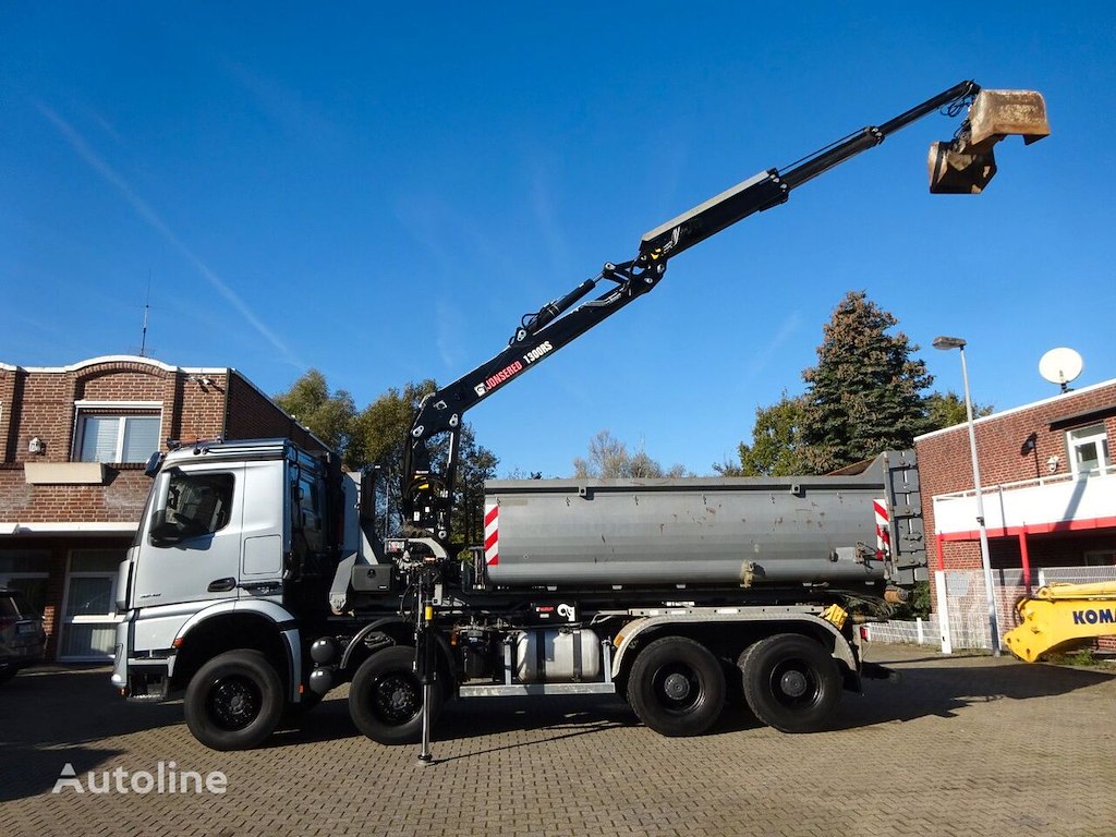 Mercedes-Benz 3248 Arocs Abroller + HIAB Kran + Greifer 8x4/4 kamion rol kiper