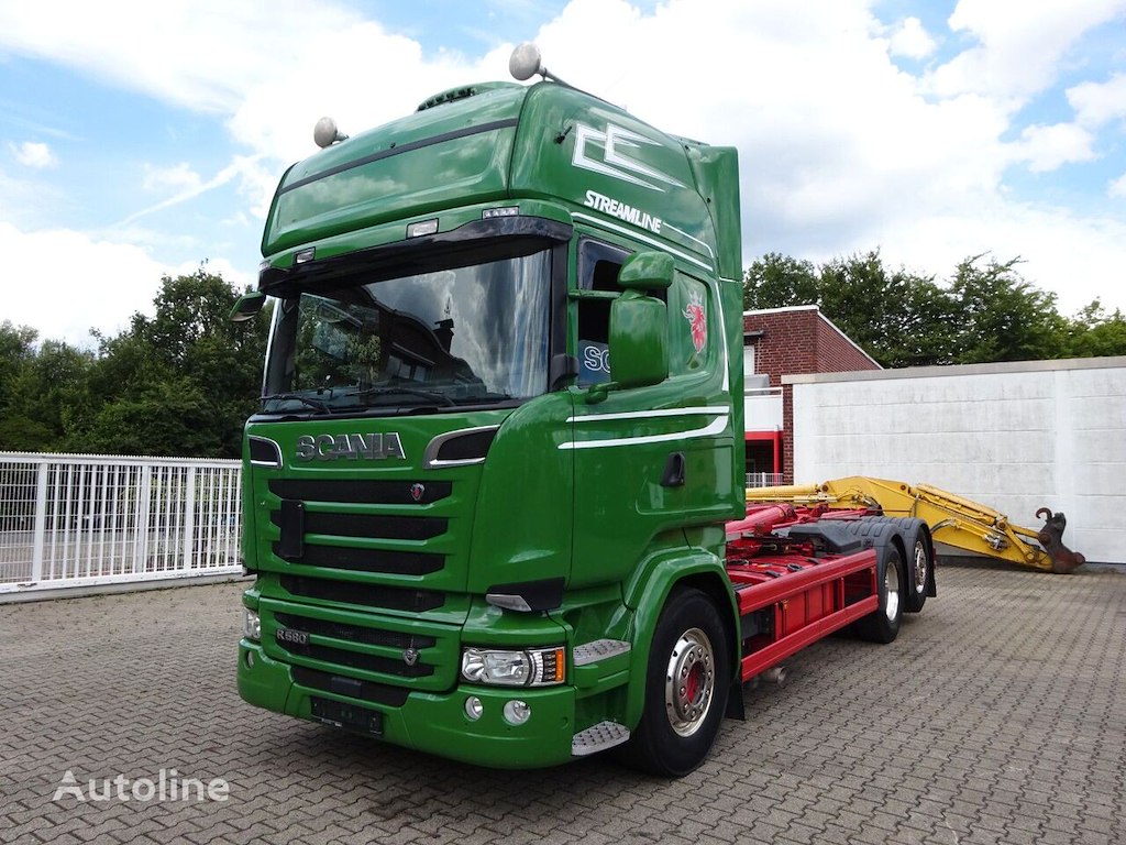 Scania R580 V8 MEILLER Abroller 6x2 kamion rol kiper