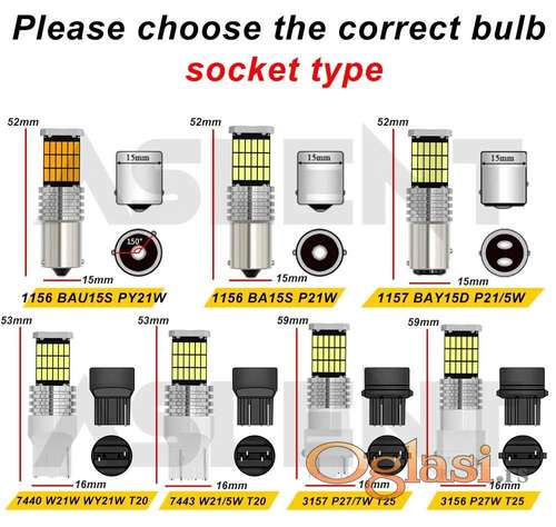 Led sijalice T10 t20 P21/5W T25 p27/7W