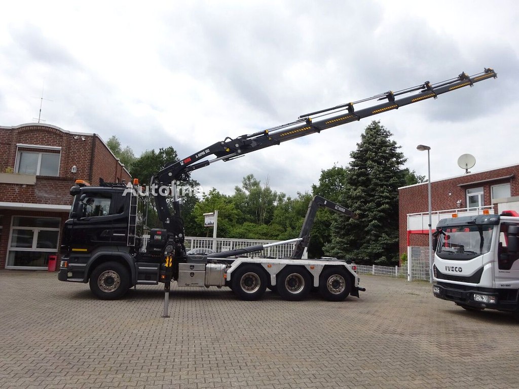 Scania R490 Abroller + HIAB 302E-6 Bj.2021 !Kran TRIDEM kamion rol kiper