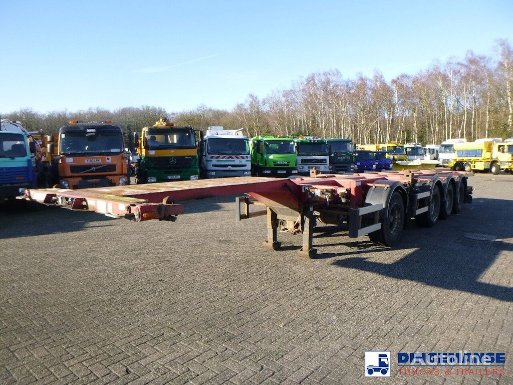 D-Tec 4-axle container combi trailer (3 + 1 axles) 20-30-40-45 ft vozilo za prevoz kontejnera