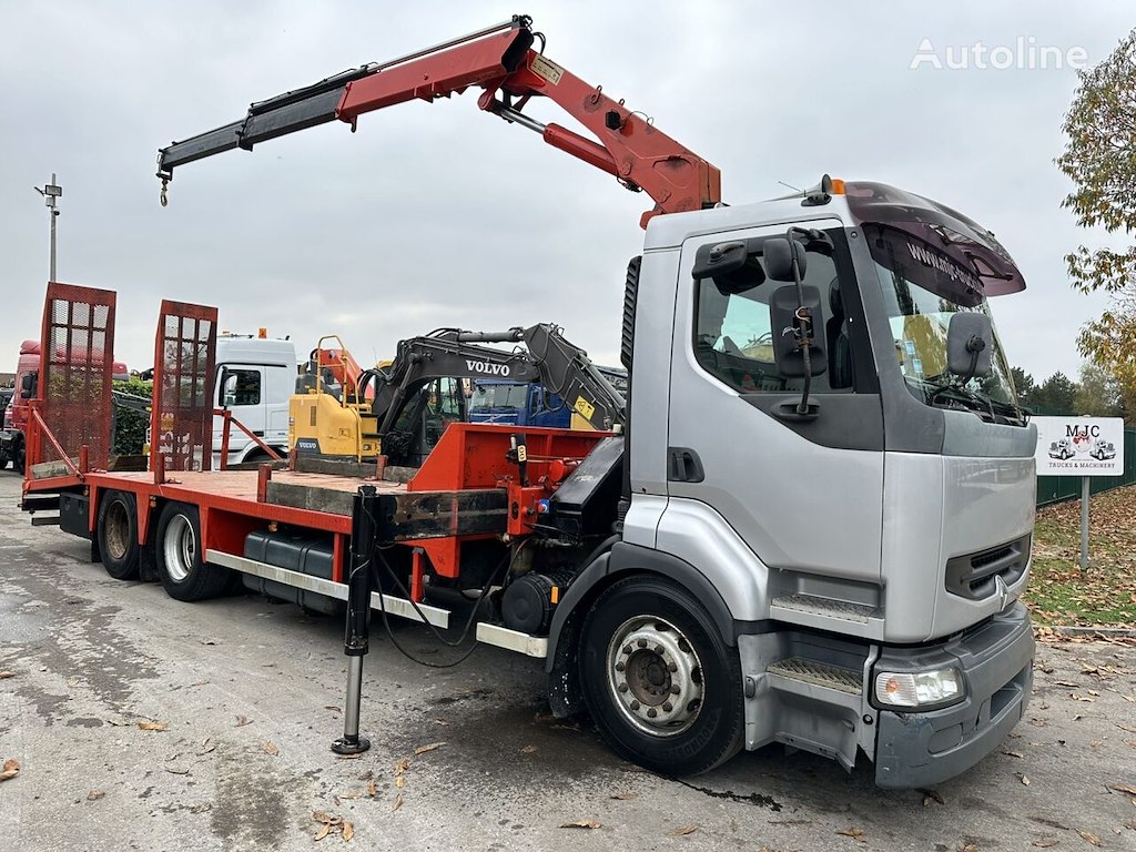 Renault PREMIUM 400 6x2 OPRIJWAGEN / AUTO-TRANSPORTER + CRANE HMF 1823 K autotransporter