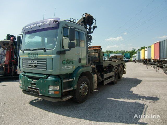 MAN TGA 28.410 6x2-2Manual, E3 Absetzer mit Kran kamion autopodizač kontejnera