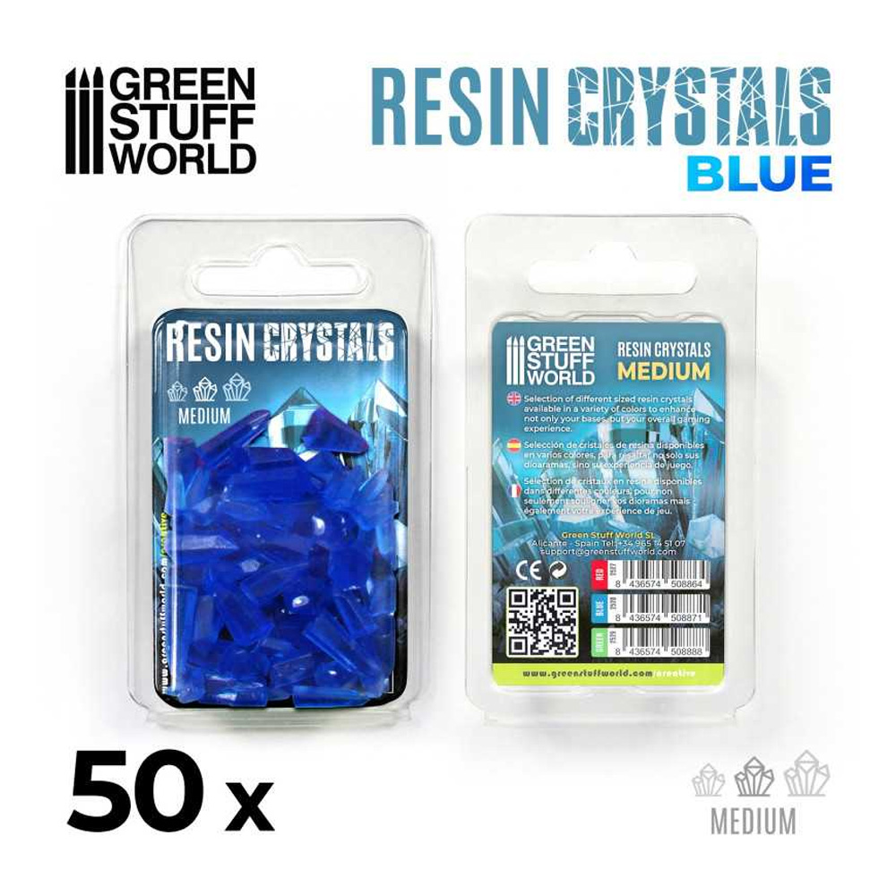 Medium BLUE Crystals Resin Set