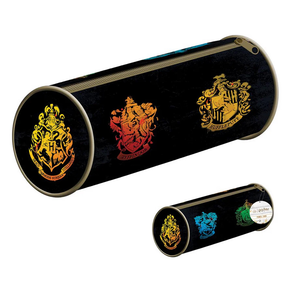 Harry Potter - Colorful Crest Dark Barrel Pencil Case