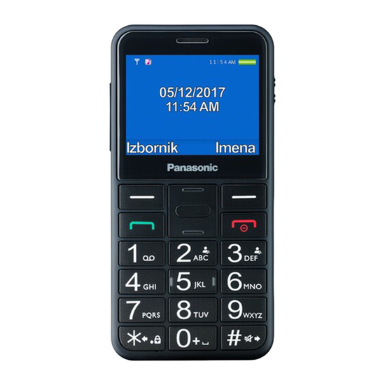 Mobilni telefon Panasonic KX-TIU155EXBN, Crna, Single Sim, 2G, 2.4'', do 32 GB Micro SD, 0.3 Mpix