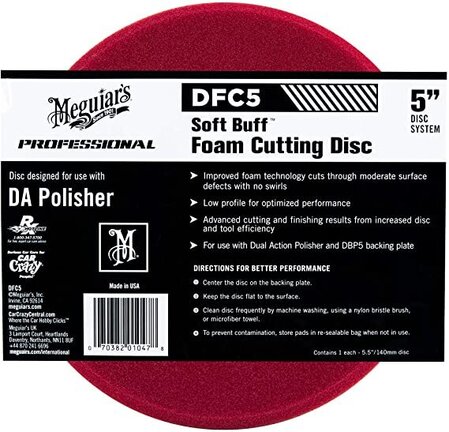 Meguiar's DA Foam Cutting Disc 5''