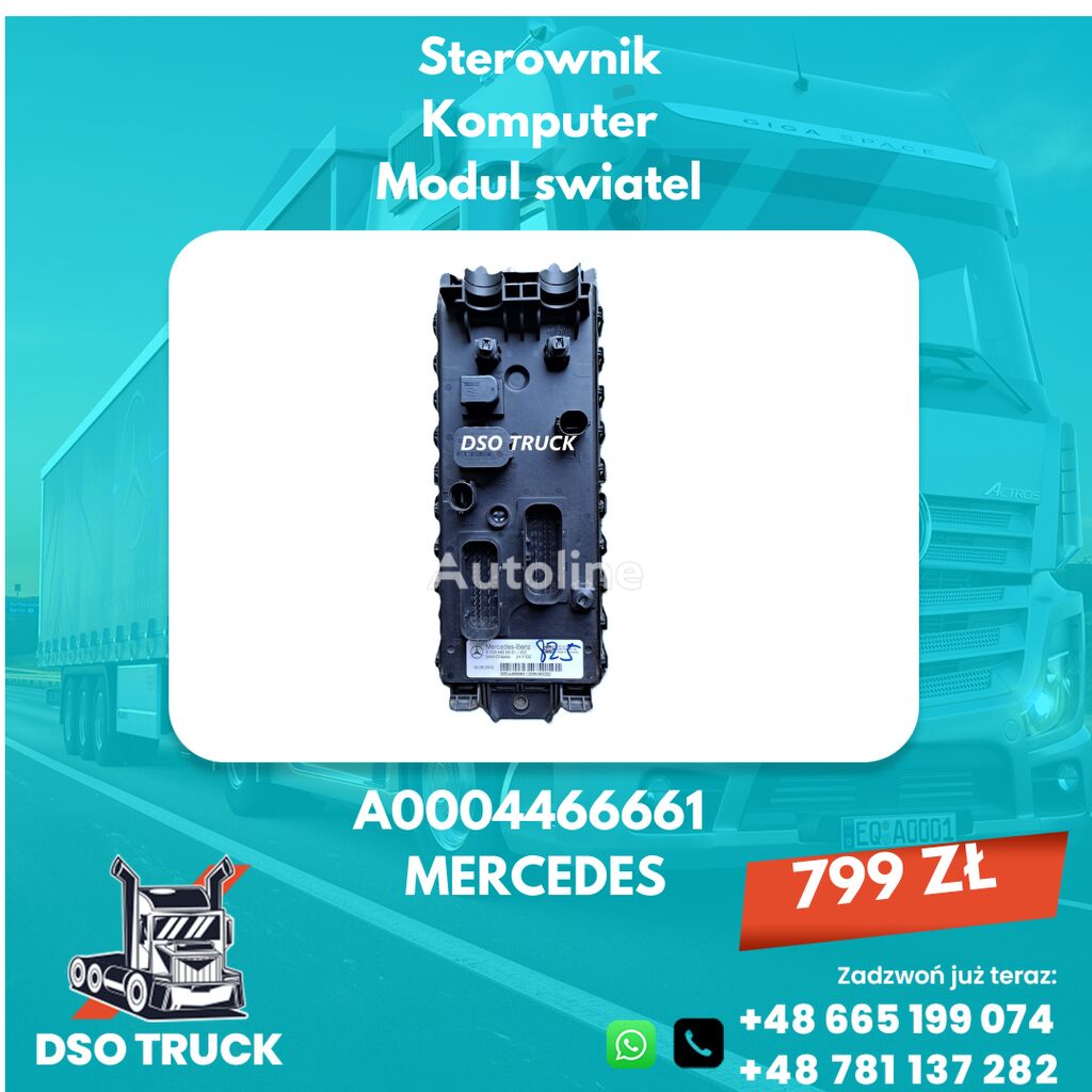 Sterownik Komputer Modul swiatel mercedes mp A0004466661 Mercedes-Benz A0004466661 Komputer Modul swiatel mercedes mp A0004466661 za tegljača