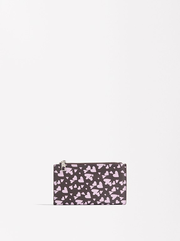 Hearts print wallet