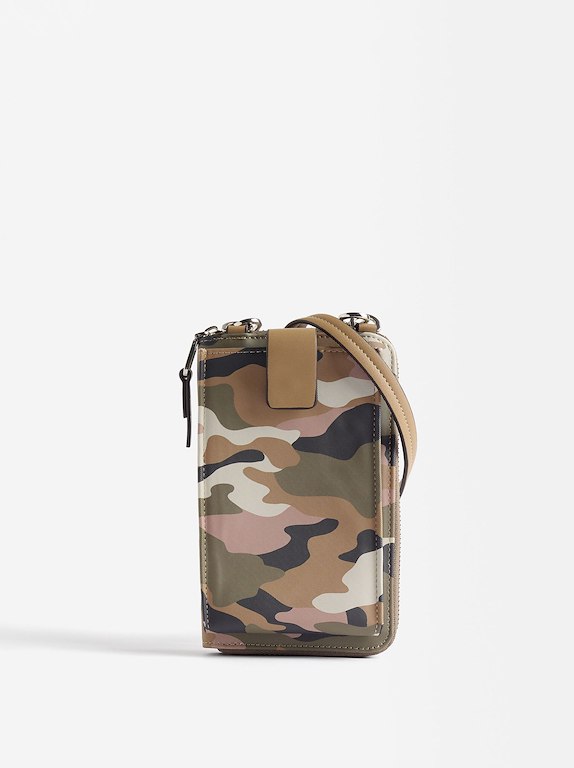 CAMOUFLAGE PRINT PHONE BAG