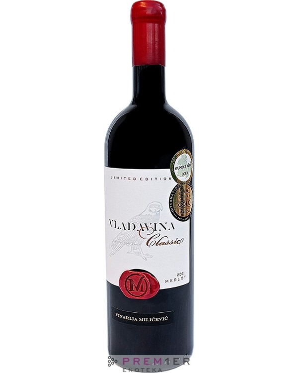 Milićević Vladavina Merlot Classic Limited Edition 0.75l 2021