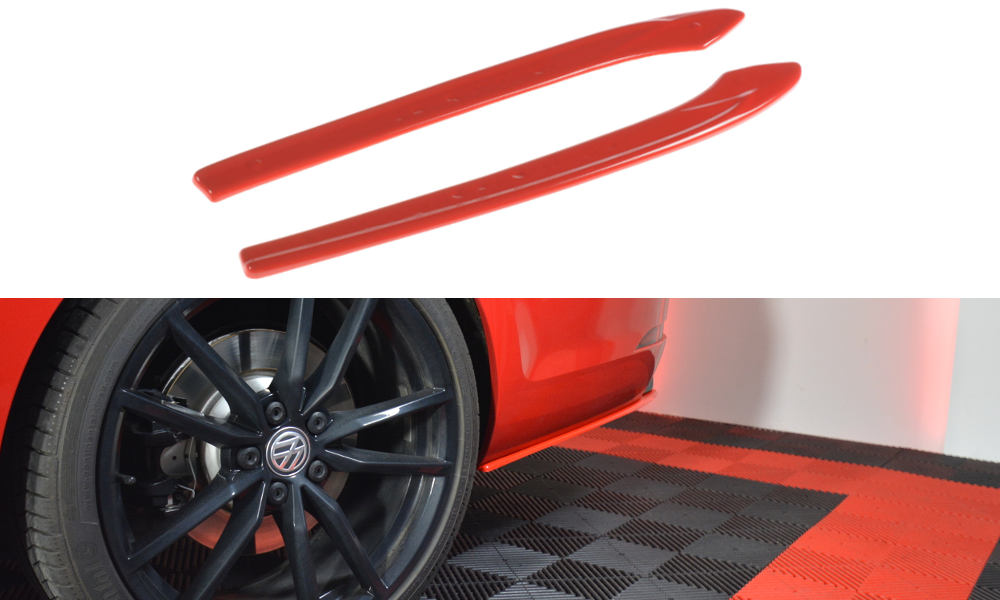 REAR SIDE SPLITTERS V.2 VW GOLF 7 R VARIANT FACELIFT – RED