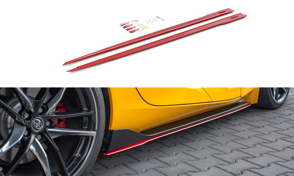Side skirts Diffusers V.2 Toyota Supra Mk5 – RED