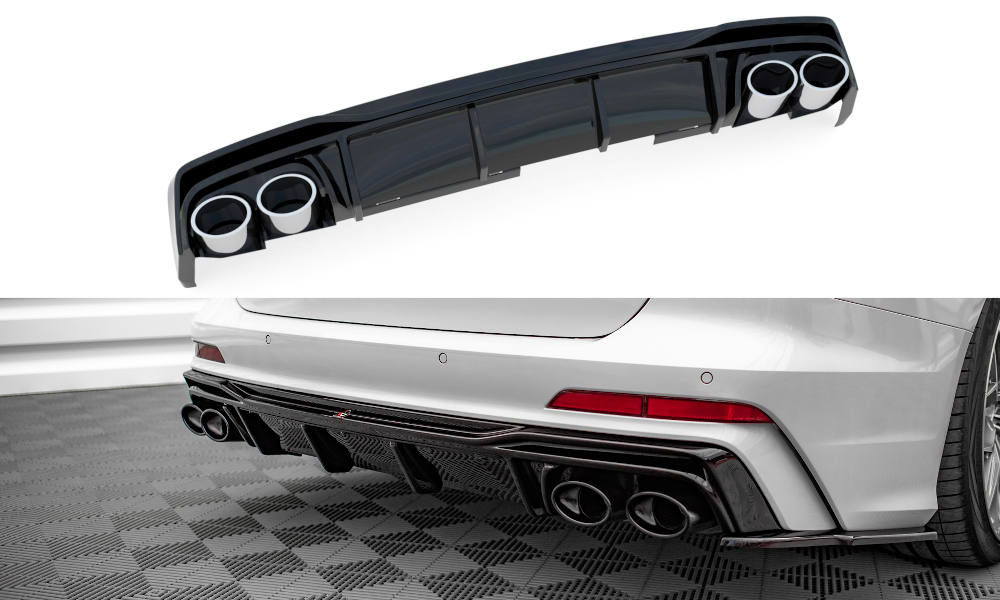 REAR VALANCE + EXHAUST ENDS IMITATION AUDI S6 / A6 S-LINE C8