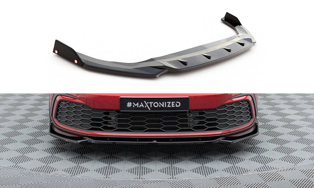 Front Splitter V.2 + Flaps Volkswagen Golf GTI / GTE / R-Line Mk8