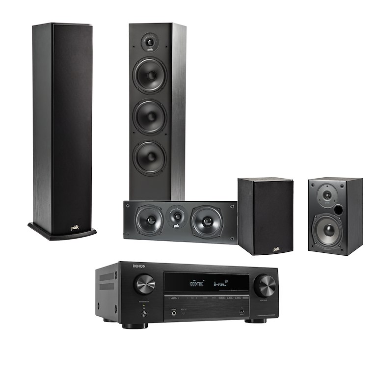 DENON AVR-X 580BT AV Risiver + T50 / T30C / T15 POLK Zvučnci