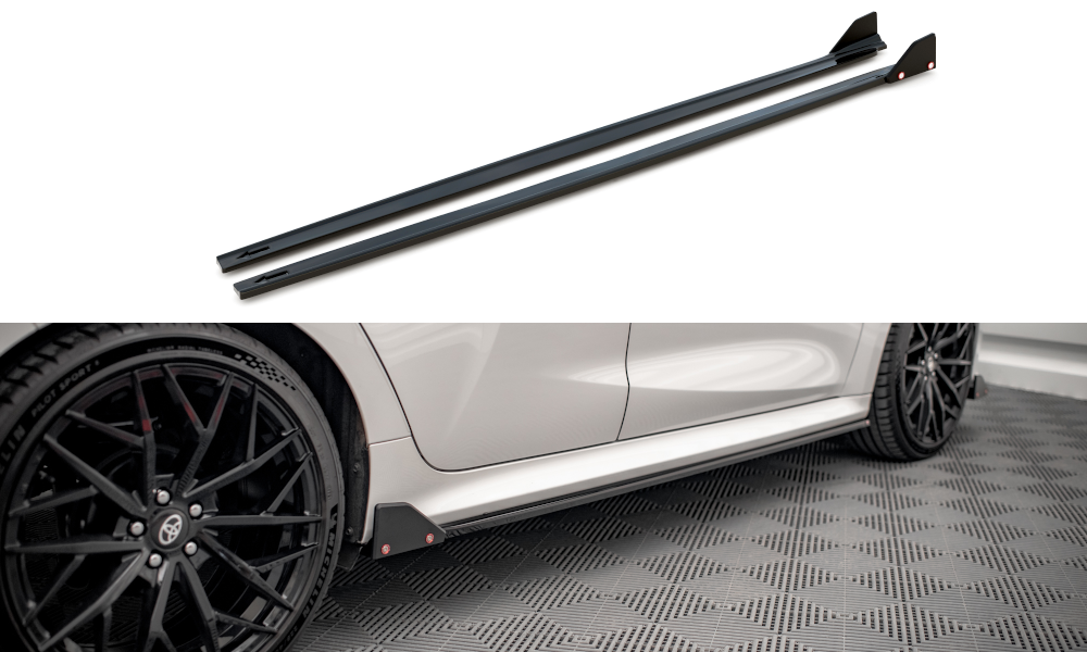 Side Skirts Diffusers V.1+ Flaps Toyota Yaris Mk4