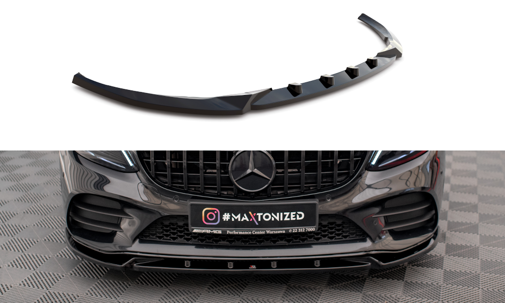 FRONT SPLITTER V.2 MERCEDES-BENZ C AMG LINE SEDAN / COUPE W205 / C205 FACELIFT