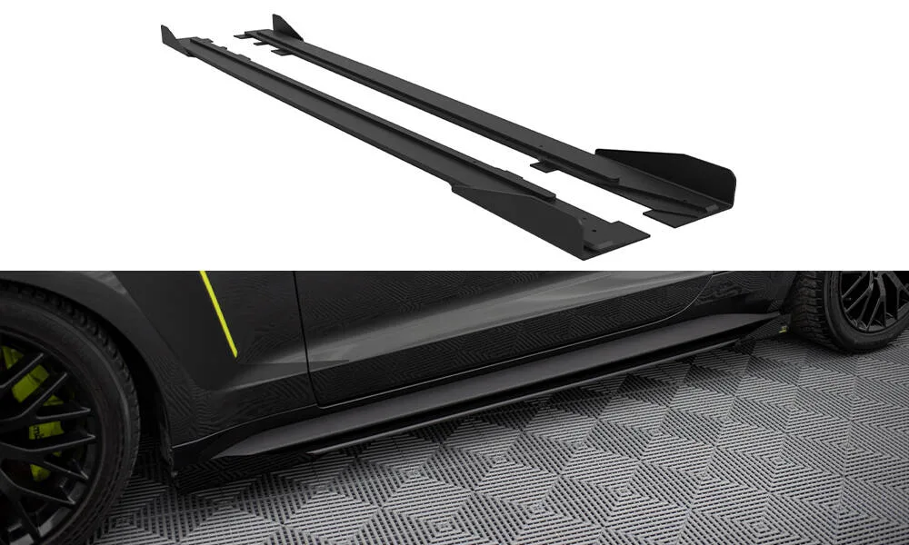 STREET PRO SIDE SKIRTS DIFFUSERS + FLAPS FORD MUSTANG GT MK6