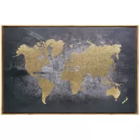 Atmosphera Slika Na Platnu Sa Ramom World 58x88 Cm Mdf E1/polister