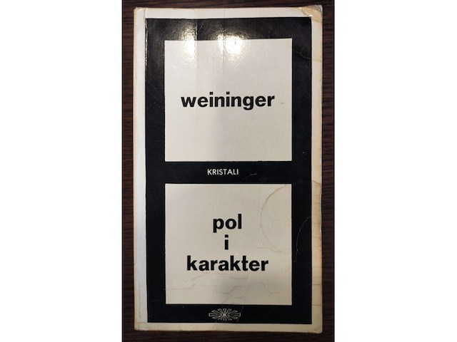 POL I KARAKTER - Otto Weininger