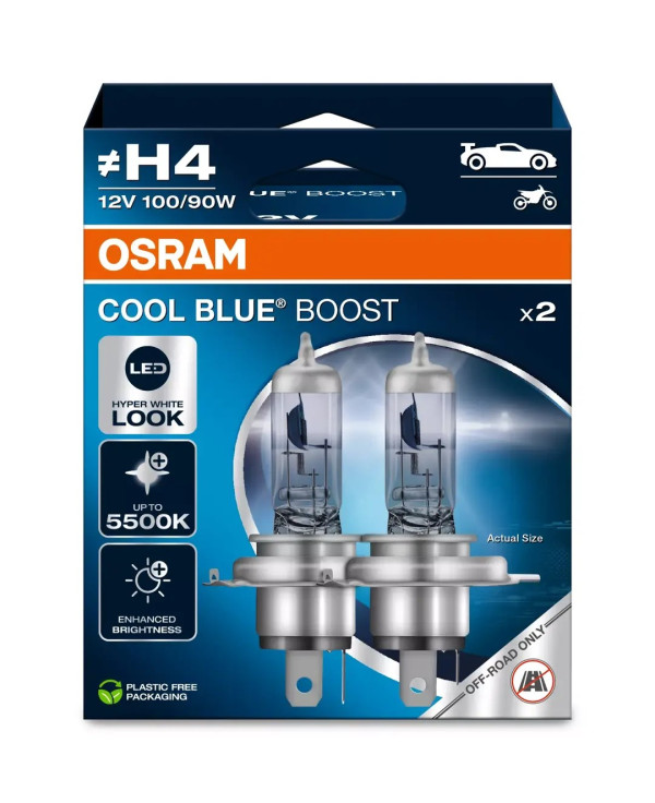 COOL BLUE BOOST H4 62193CBB-2HB100/90W 12V P43T5