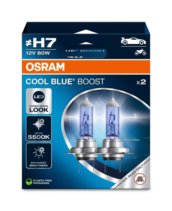 COOL BLUE BOOST H7 62210CBB-2HB 80W 12V