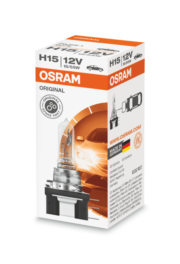 OSRAM ORIGINAL Line H15 64176 55/15W 12V PGJ23T-1 4008321218391